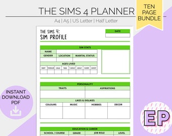 The Sims Journal - Etsy