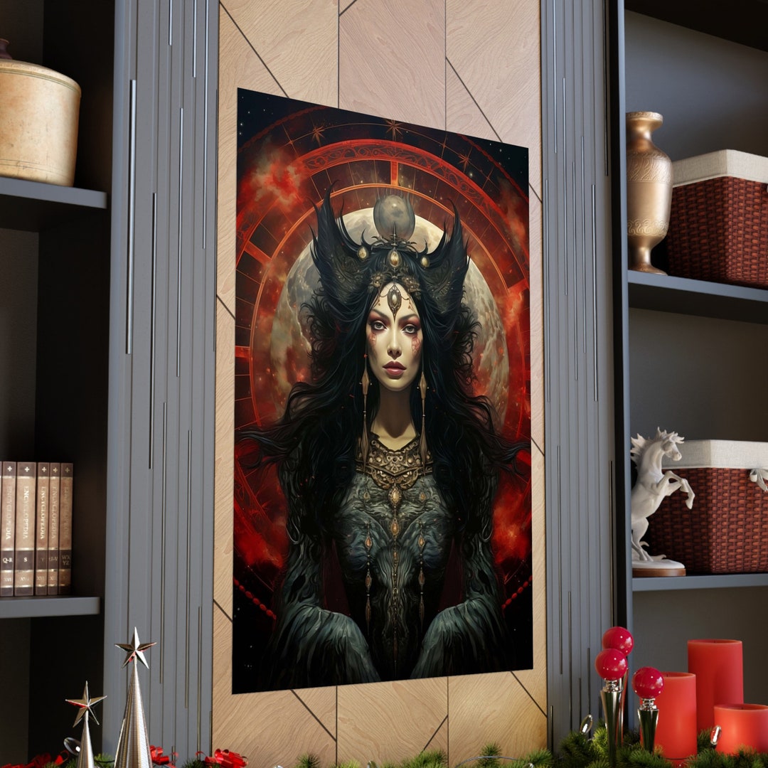 Lilith Printed Poster, Lilith Altar Decor Wall Art Poster, Gothic ...
