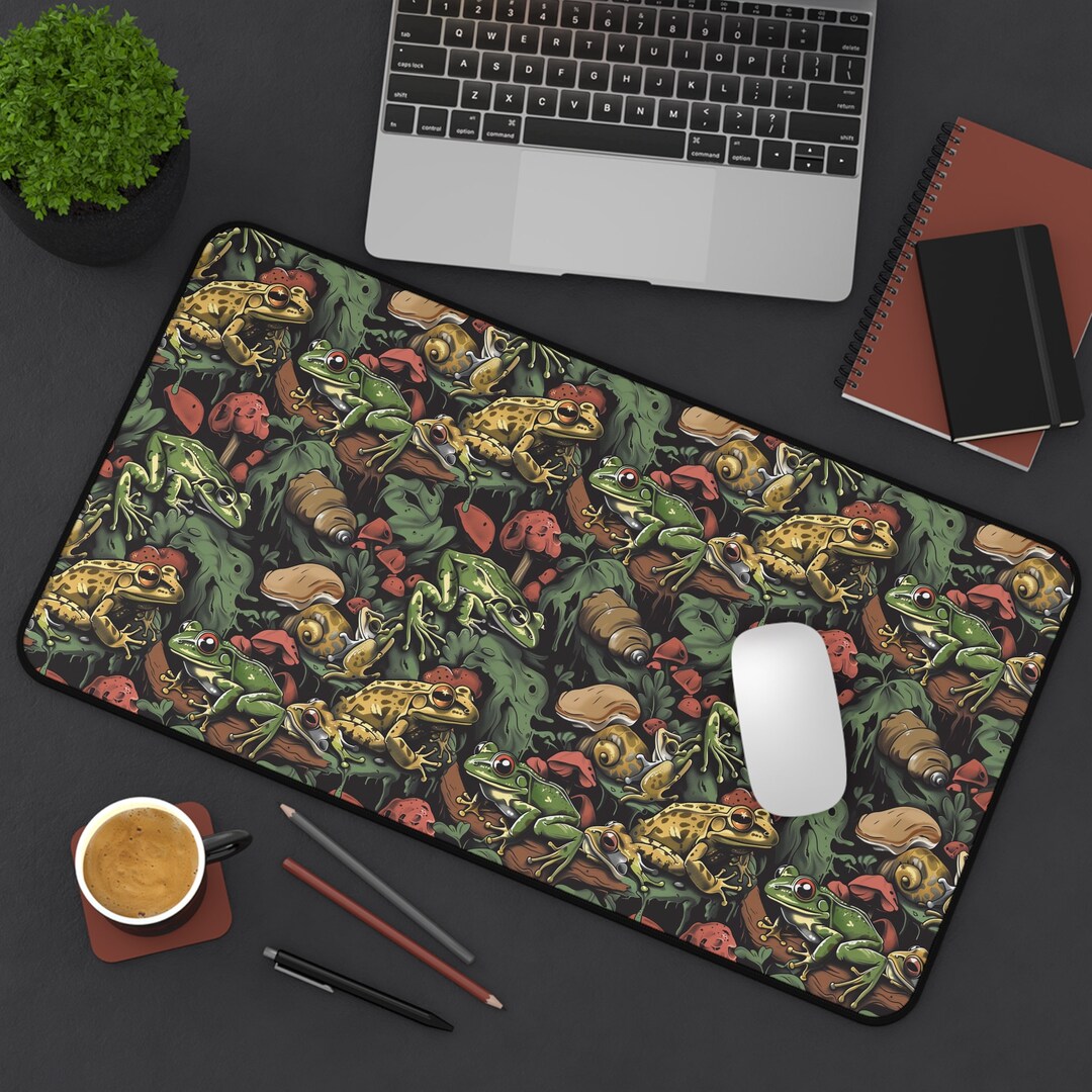 Goth Cottagecore Desk Mat, Faux Leather Desk Mat Kawaii Lofi Cute ...