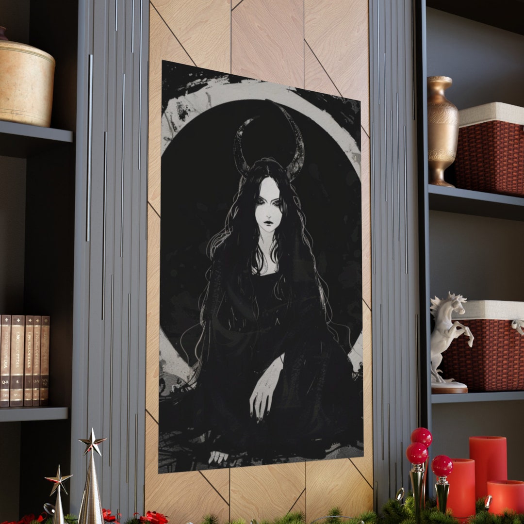 Lilith Printed Poster, Lilith Altar Decor Wall Art Poster, Gothic ...
