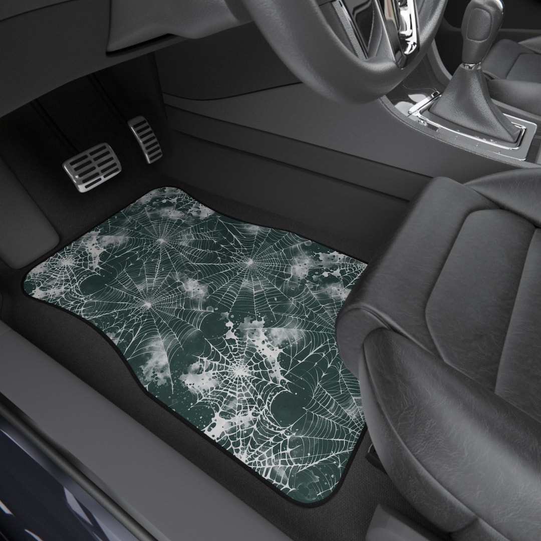 Gothic Spider Webs Floor Mats set of 4 Front & Back Goth Vampire ...