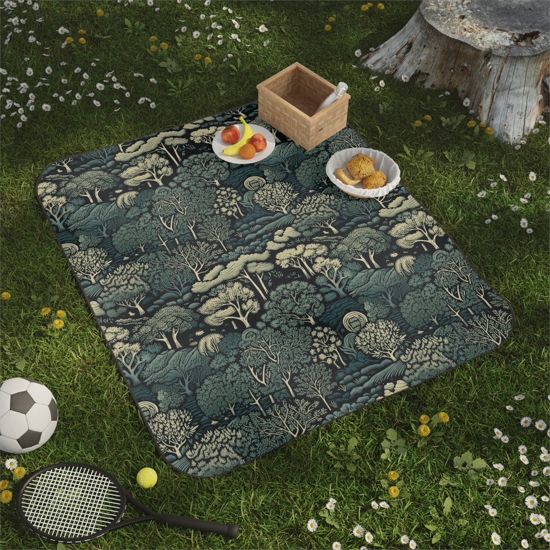 Gothic Picnic Blanket, Goth Picnic Blanket, Witchy Cottagecore Dark ...