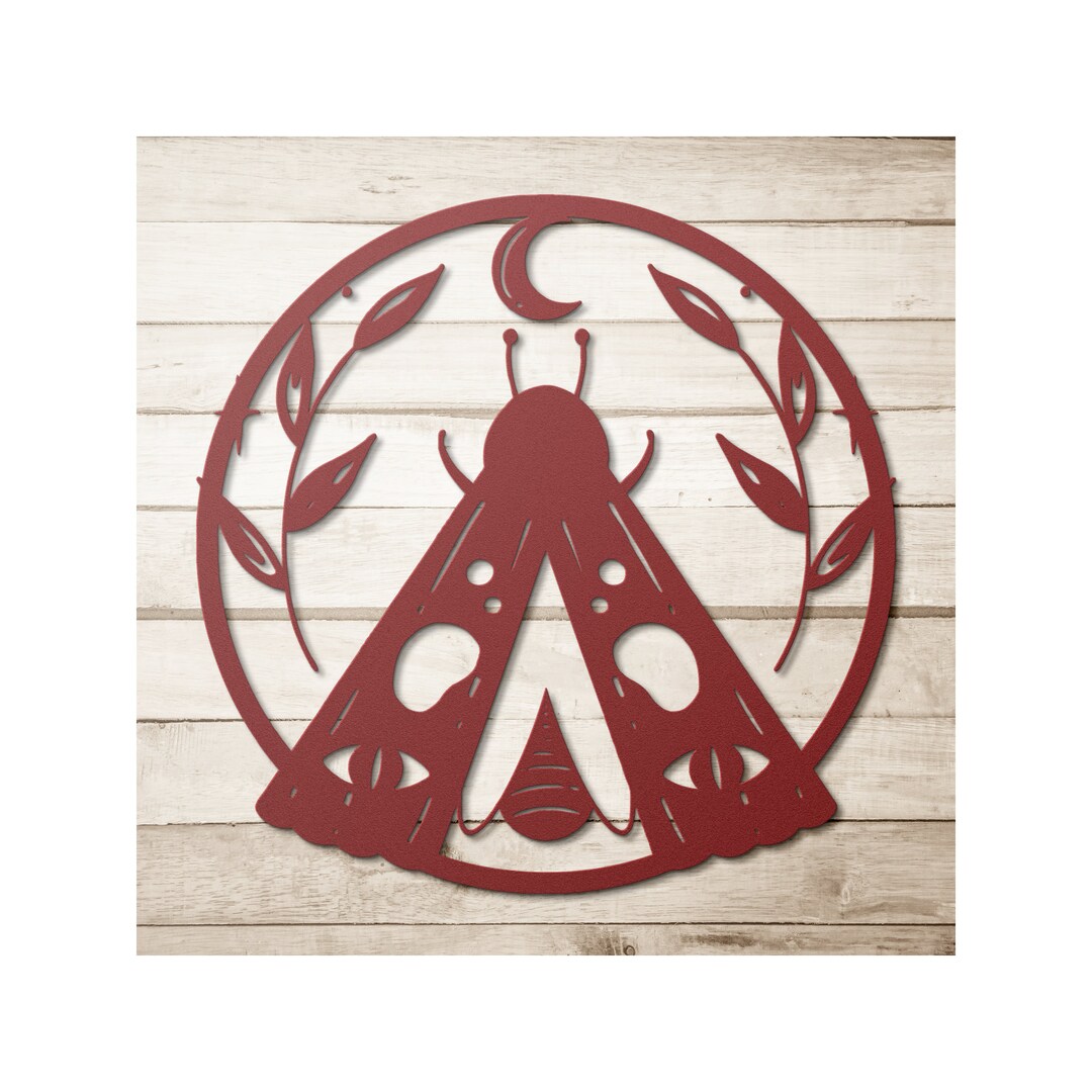 Moth Metal Wall Art, Gothic Metal Wall Art Decoration, Gothic Death's ...