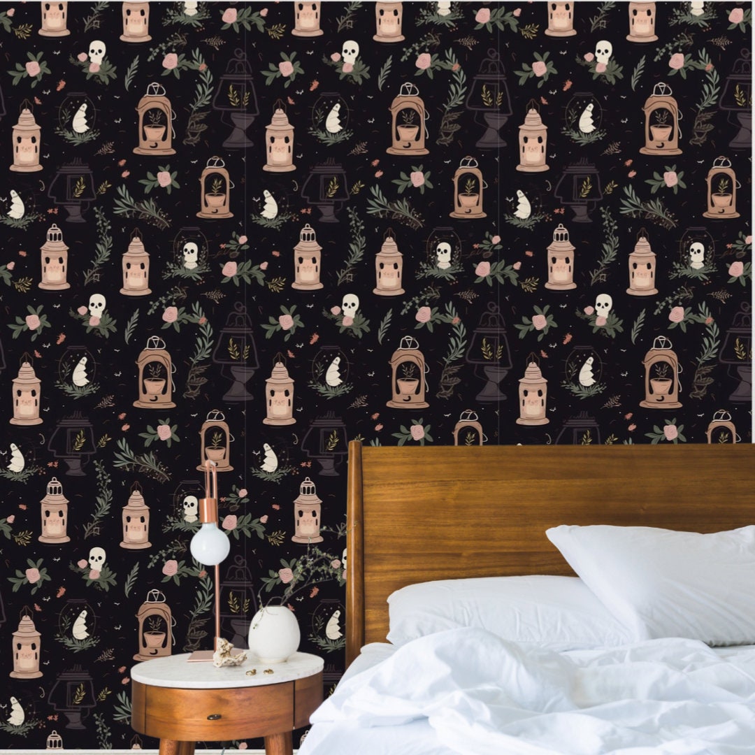 Gothic Cottagecore Aesthetic Peel and Stick Wallpaper Goth - Etsy