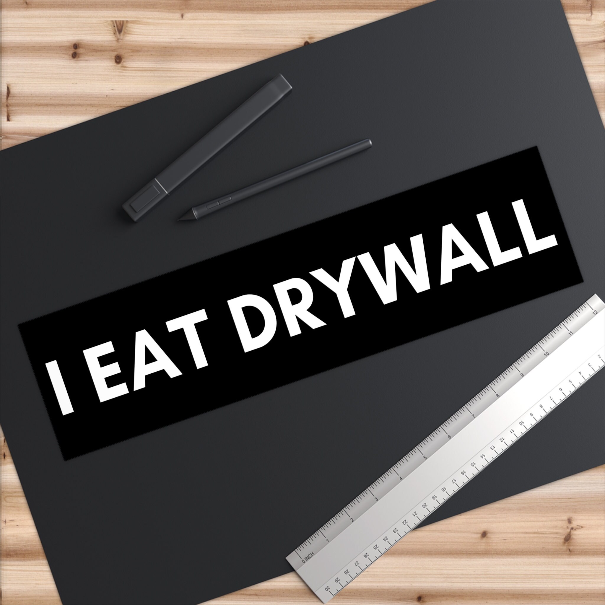 I Eat Drywall Gen Z Meme Bumper Sticker, Preppy Funny Car Decal Bumper ...