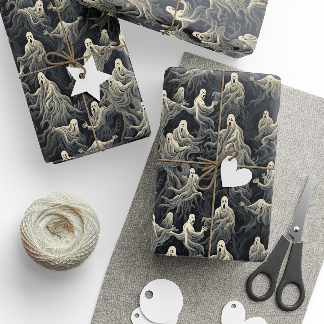 Goth Wrapping Paper, Cute Goth Gift Wrap, Goth Baby Shower Halloween ...