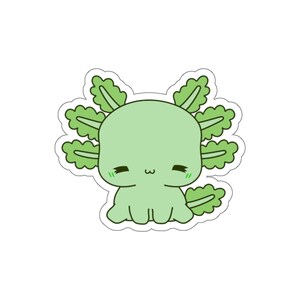 Green Axolotl Sticker, Axolotl Bumper Sticker, Anime Car Accessories ...
