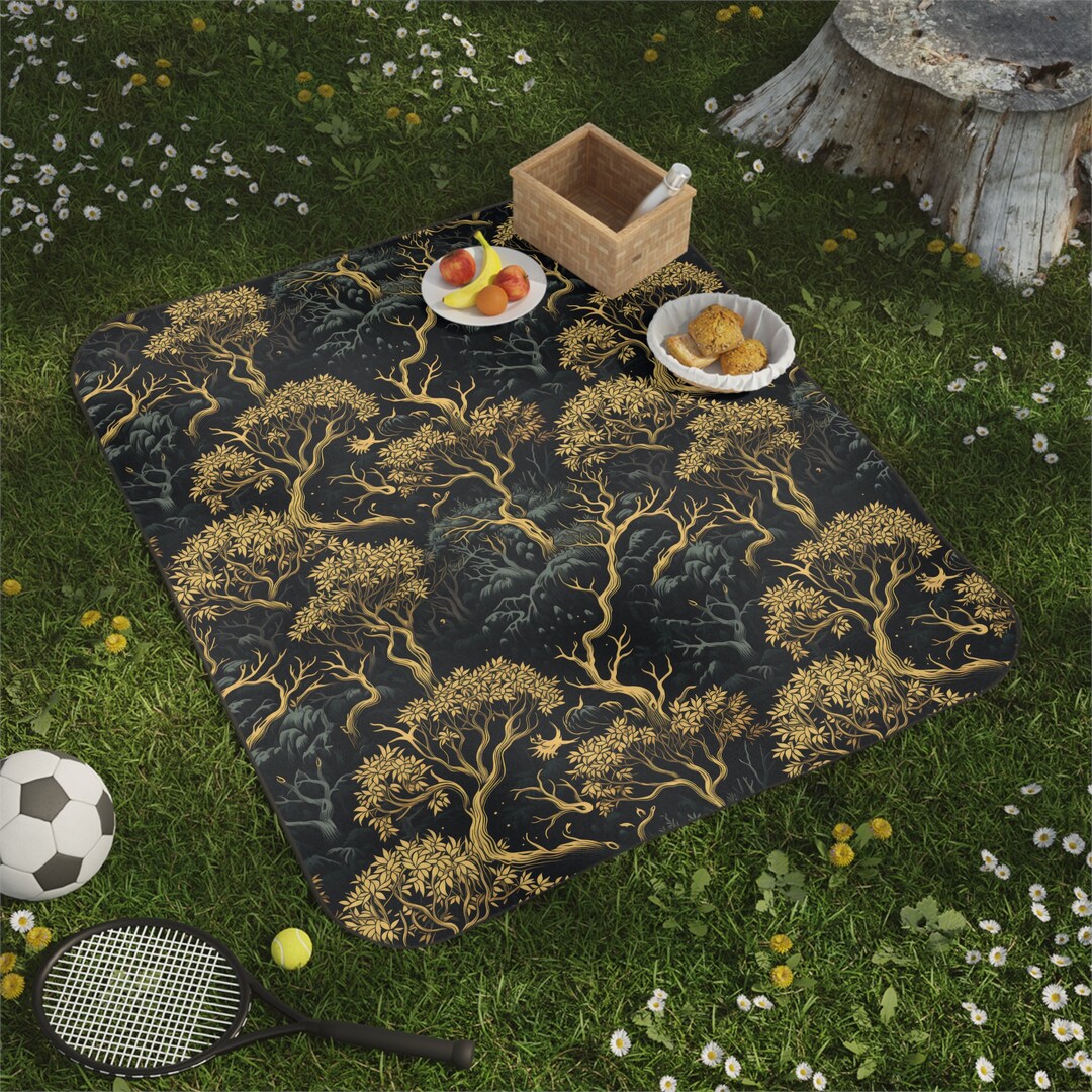Gothic Picnic Blanket, Goth Picnic Blanket, Witchy Cottagecore Dark ...