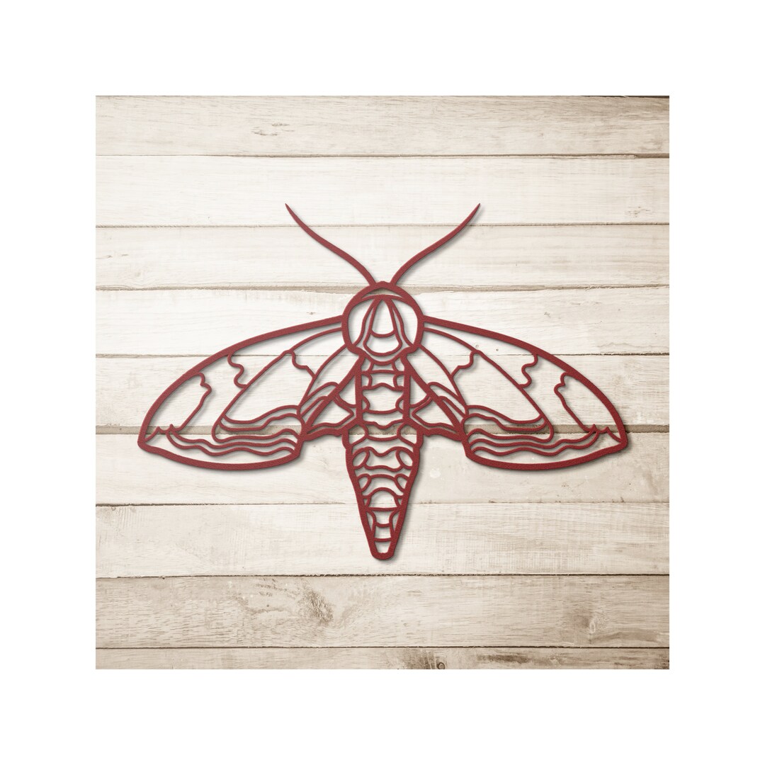 Moth Metal Wall Art, Gothic Metal Wall Art Decoration, Gothic Death's ...
