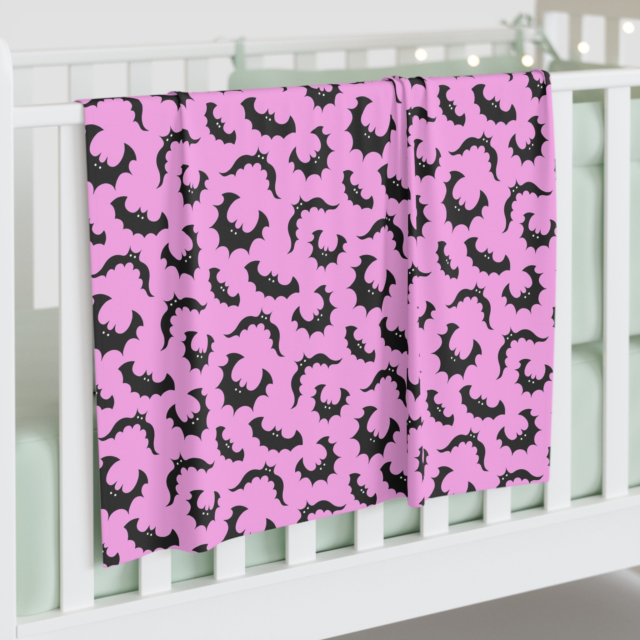 Goth Baby Bat Swaddle Blanket, Pastel Goth Grunge Punk Baby Nursery ...
