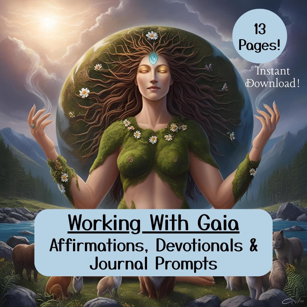 Gaia Printable Affirmations and Devotions Journal, Gaia Alter Invocation, Gaia Deity Rituals ...