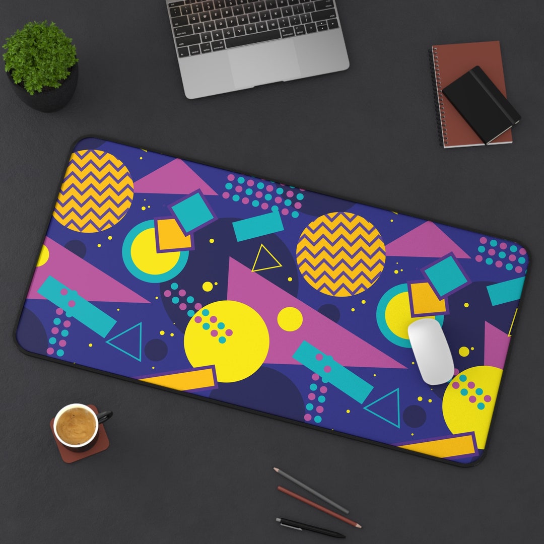 Retro Vintage Desk Mat 70s 80s 90s Arcade Print Art Nouveau - Etsy