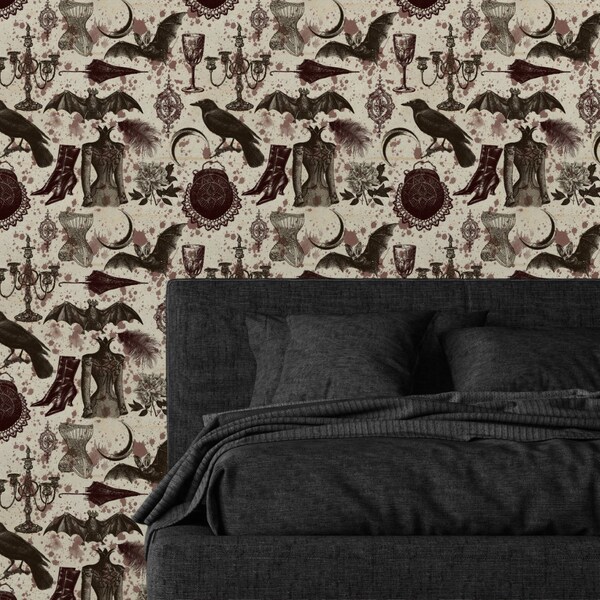 Paper Dark Gothic Wallpaper - Etsy
