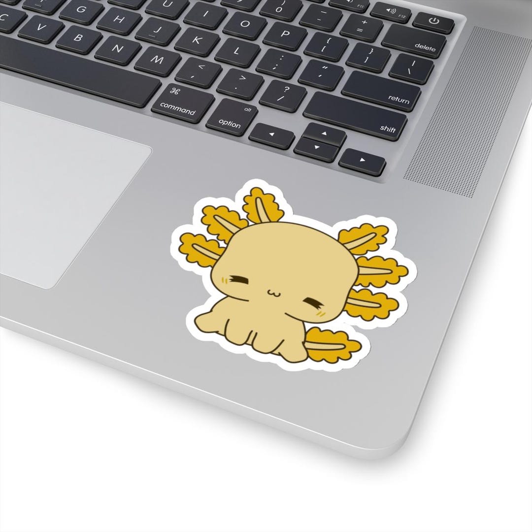 Yellow Axolotl Sticker, Axolotl Bumper Sticker, Anime Car Accessories ...