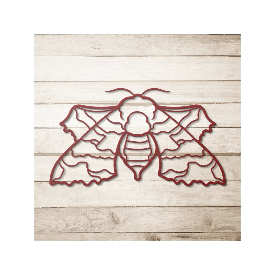 Moth Metal Wall Art, Gothic Metal Wall Art Decoration, Gothic Death's ...