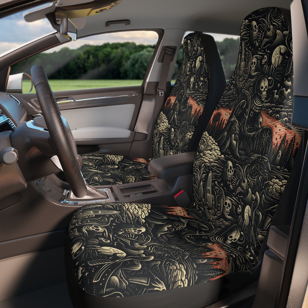 Gothic Car Seat Covers, Goth Car Accessories, Witchy Vampire Spooky ...