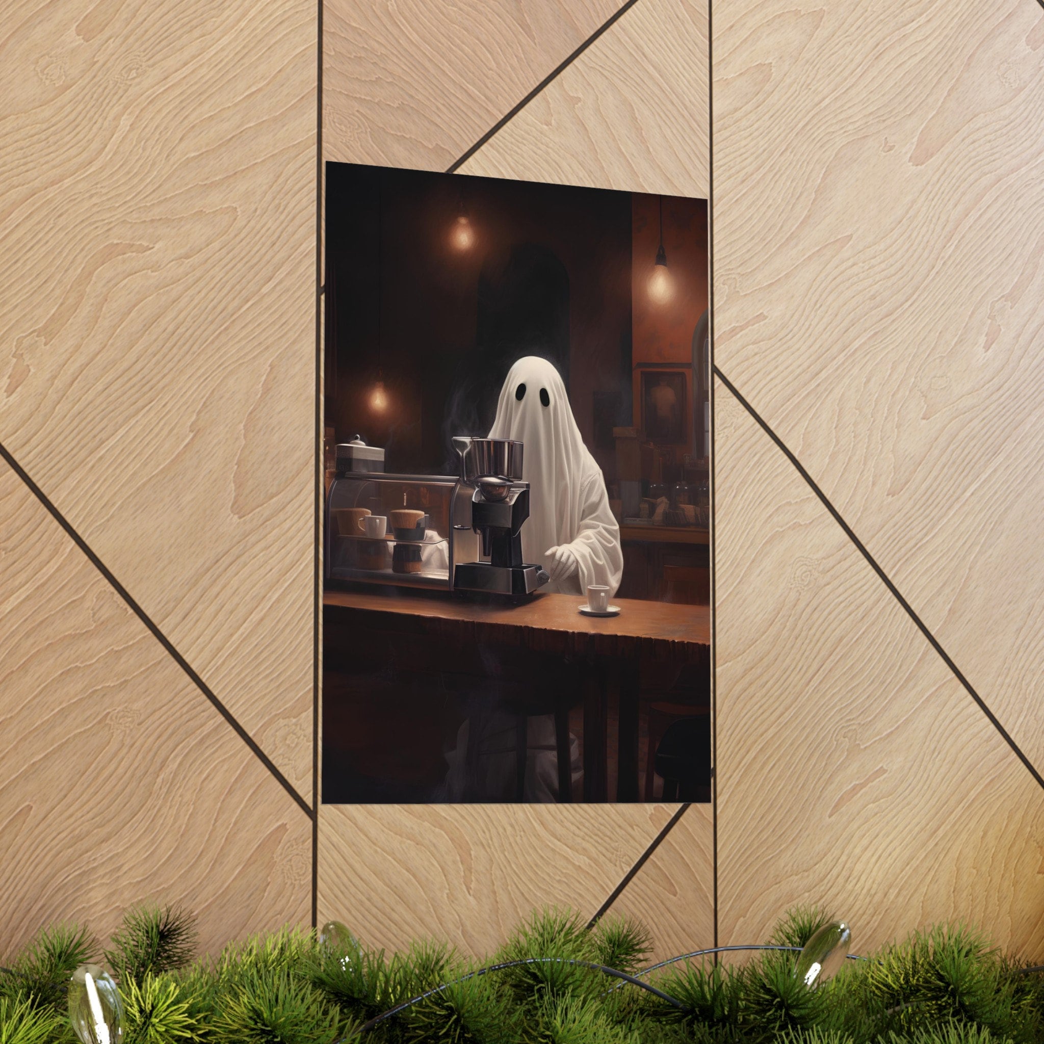 Ghost Coffee Bar Poster Gothic Cottagecore Art Dark Academia Whimsigoth ...