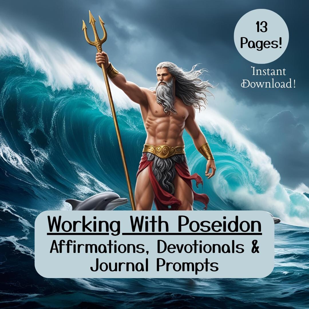 Poseidon Printable Affirmations and Devotions Journal, Alter Invocation ...