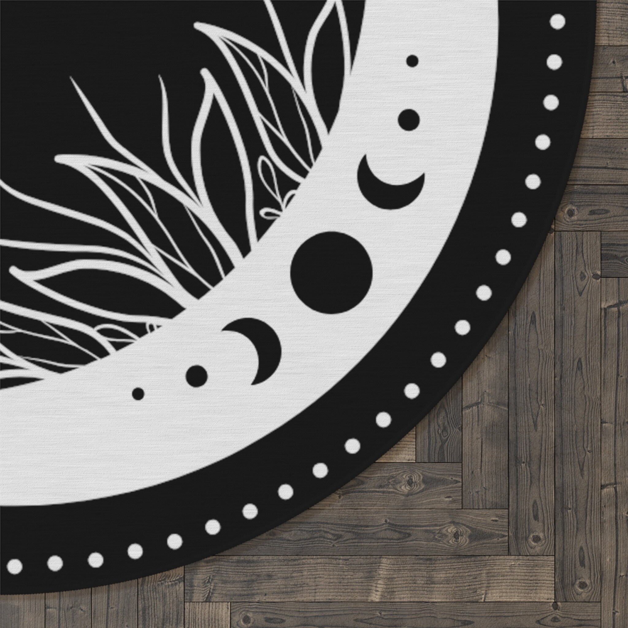 Taurus Zodiac Round Rug, Gothic Home Decor Rug, Astrology Reading Rug ...