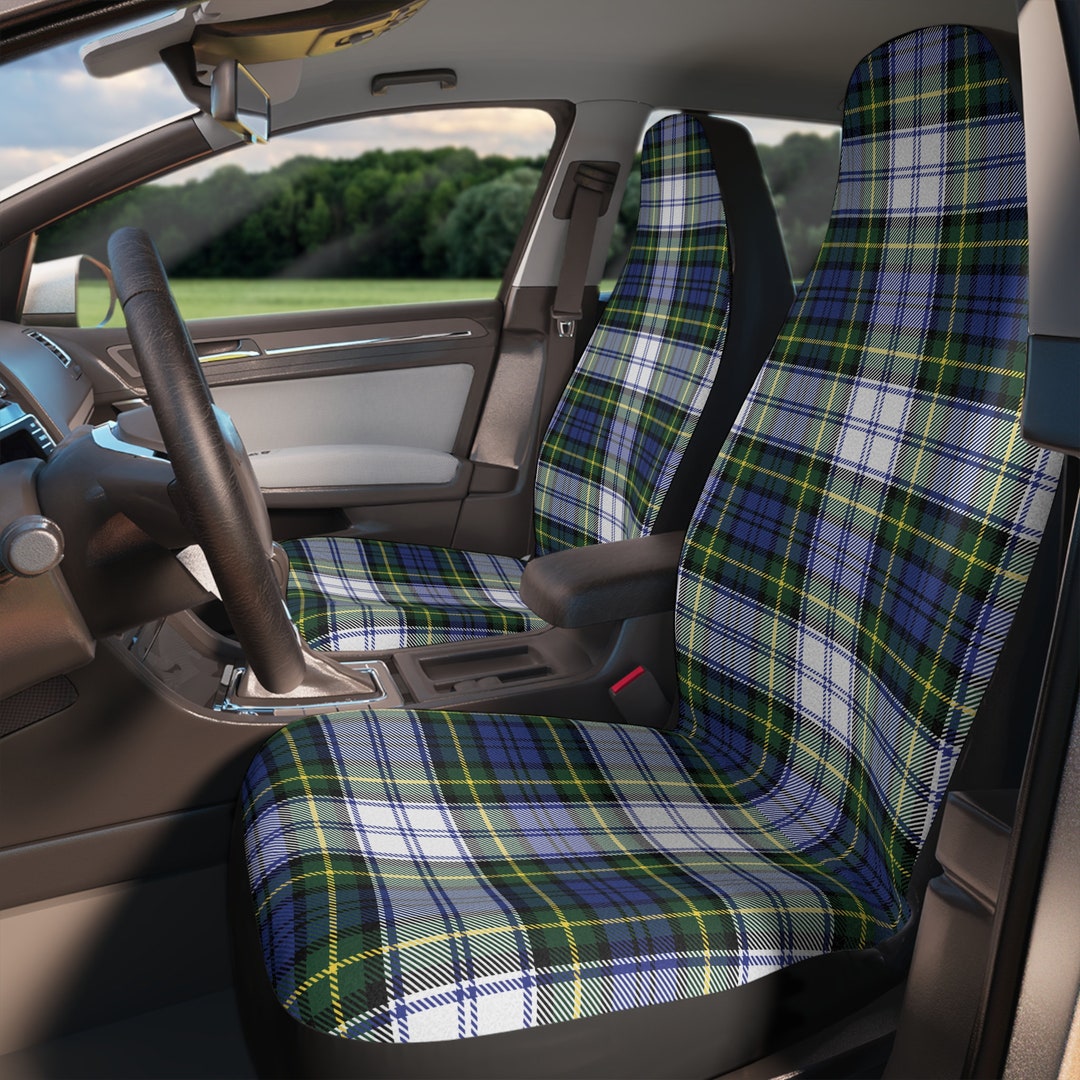 Tartan Plaid Car Seat Cover, Retro Seat Cover Vintage Car Accesories ...