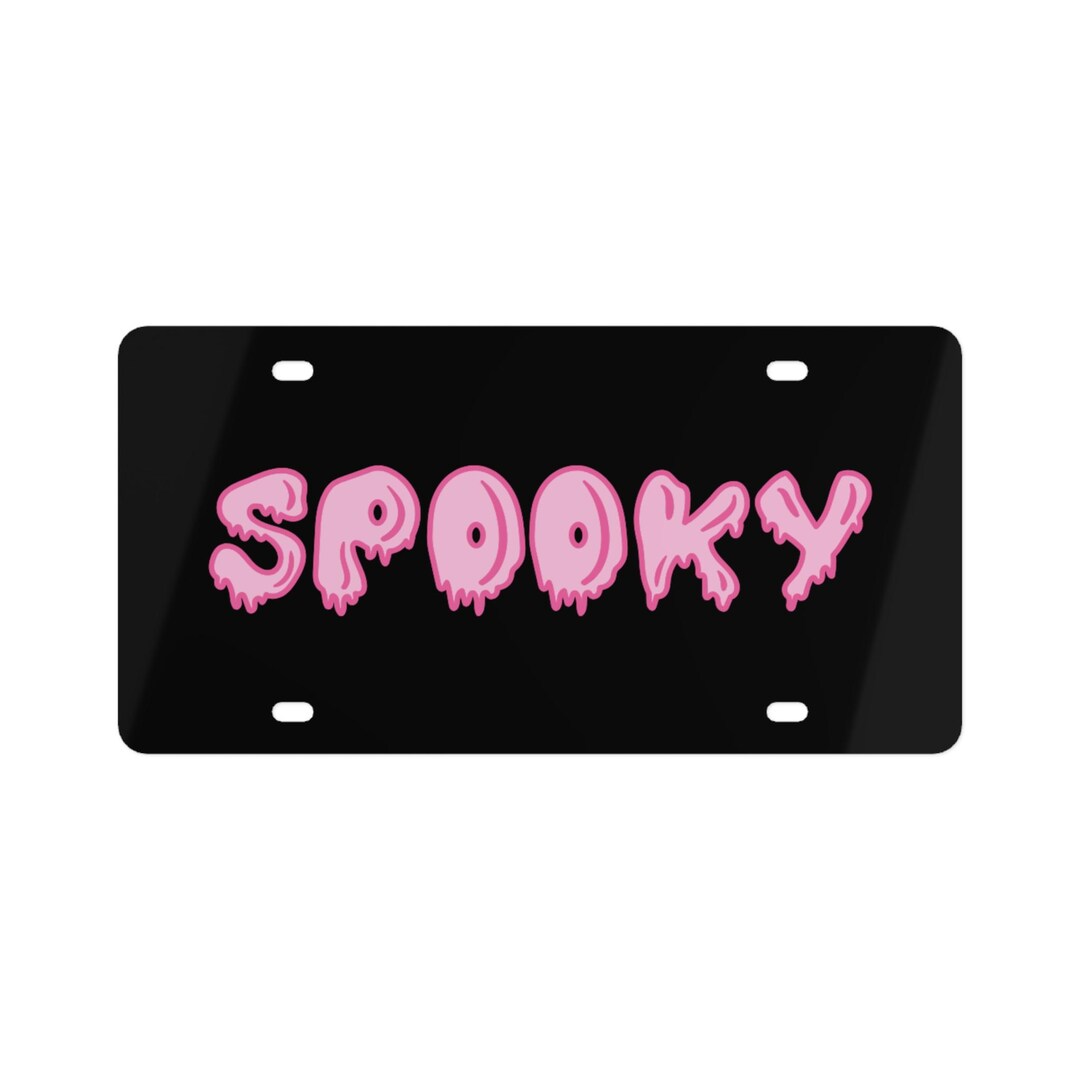 Spooky Vanity License Plate, Pastel Goth Car Accessories, Gothic Car ...
