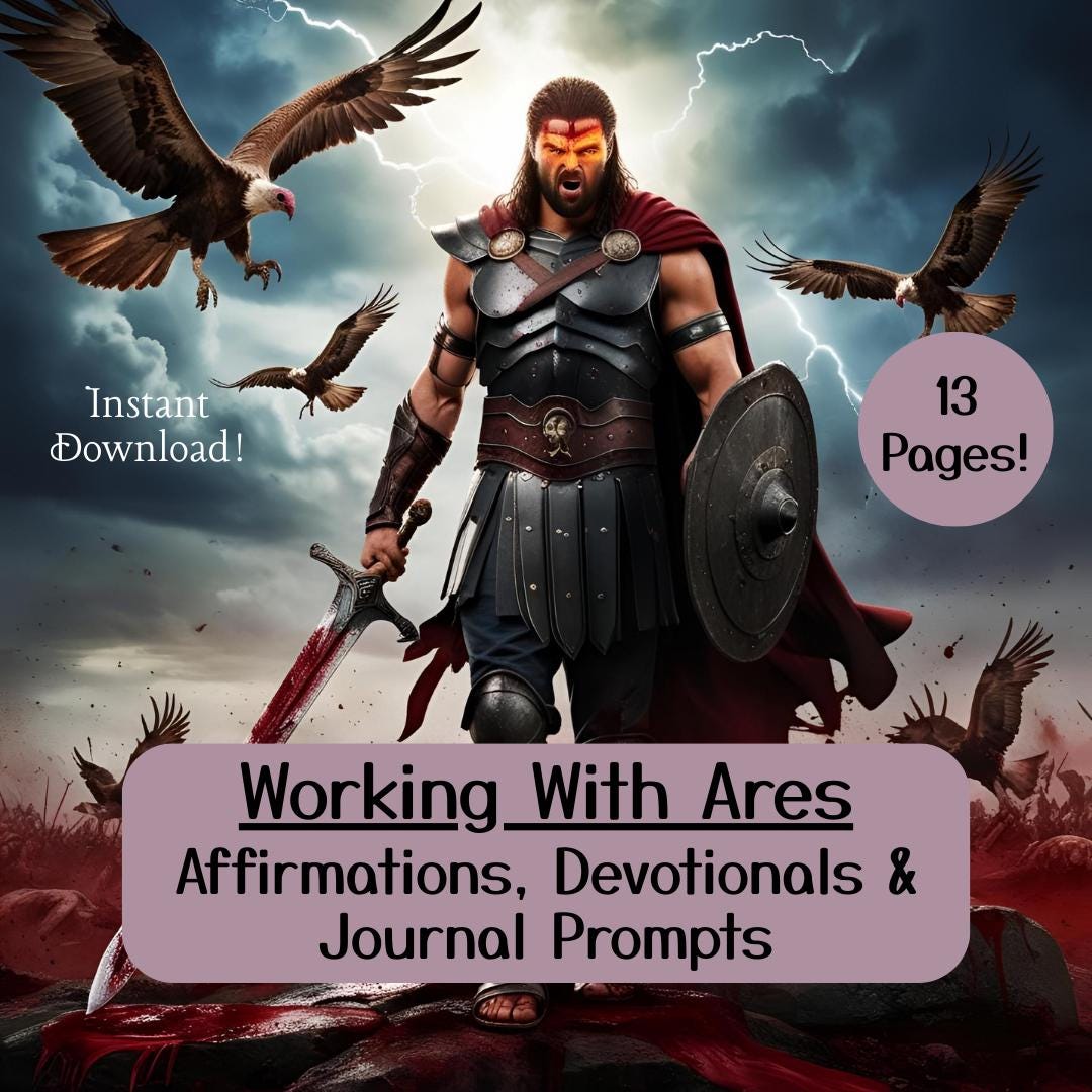 Ares Printable Affirmations and Devotions Journal, Alter Invocation ...