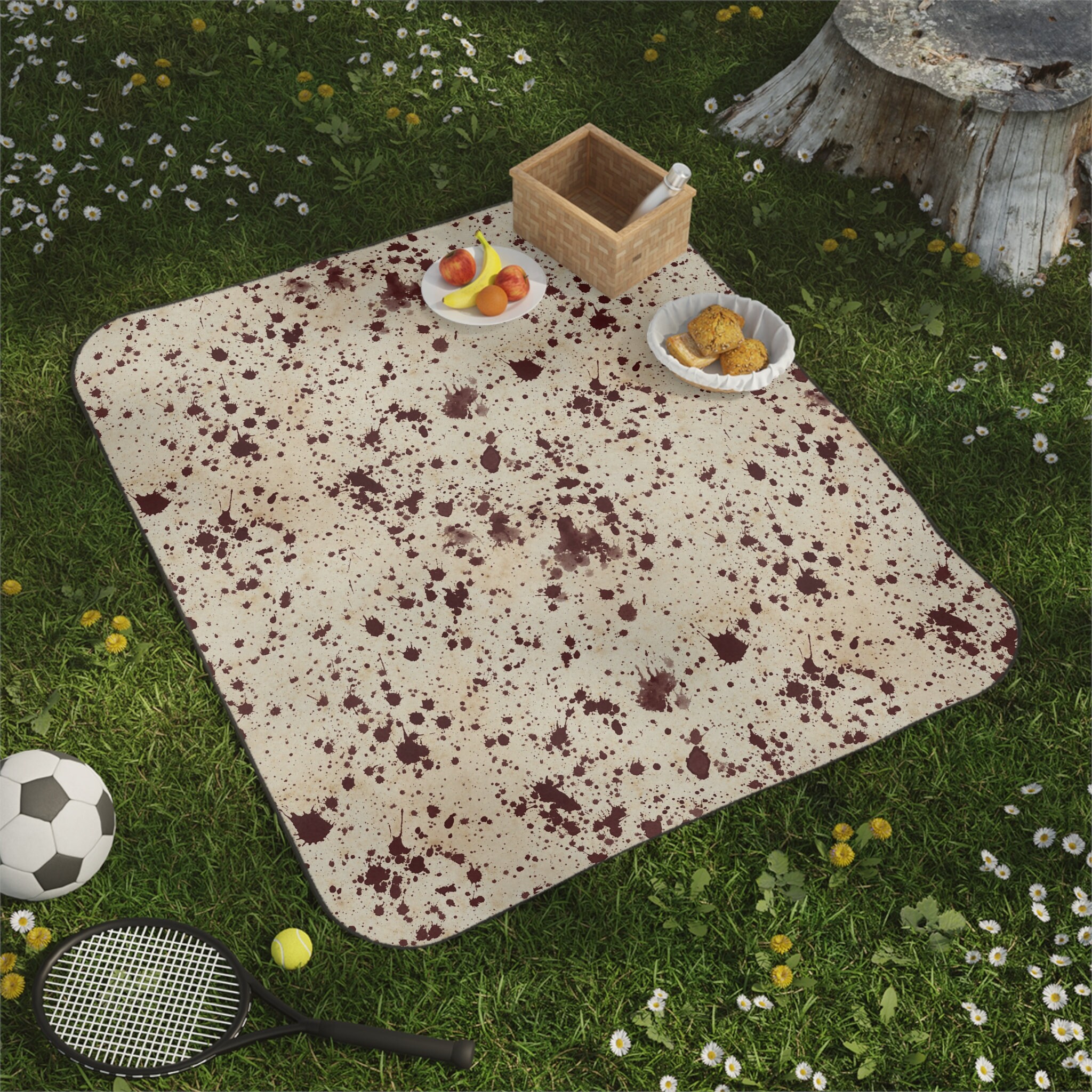 Gothic Horror Picnic Blanket, Goth Picnic Blanket, Witchy Cottagecore ...