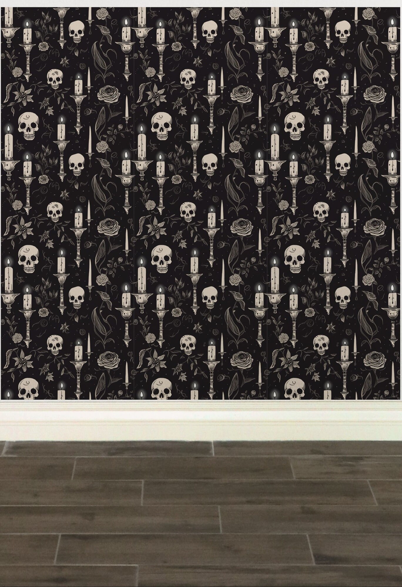 Gothic Cottagecore Aesthetic Peel and Stick Wallpaper, Goth Macabre ...