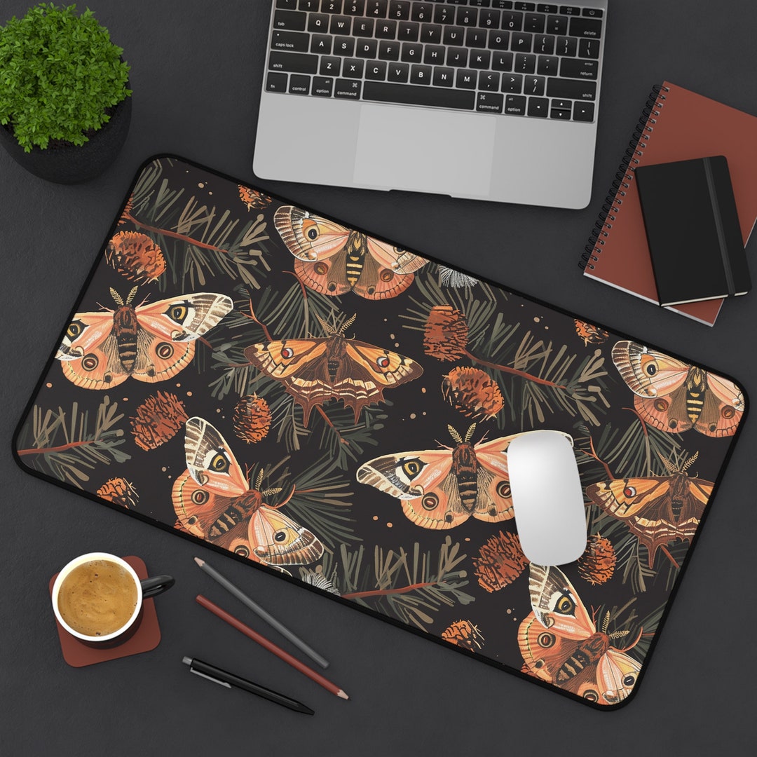 Goth Cottagecore Desk Mat, Faux Leather Desk Mat Kawaii Lofi Cute ...