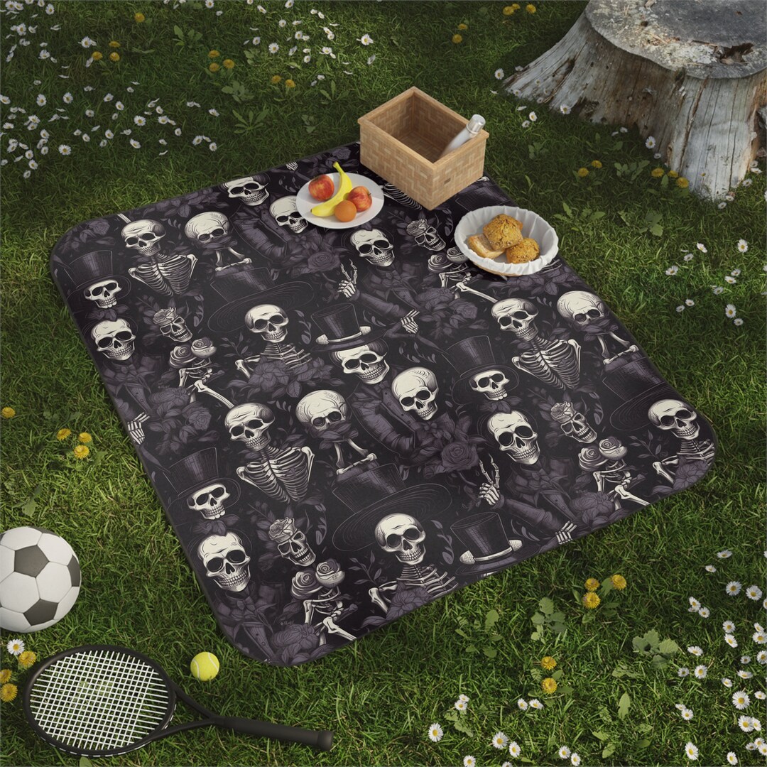 Gothic Picnic Blanket, Goth Picnic Blanket, Witchy Cottagecore Dark ...