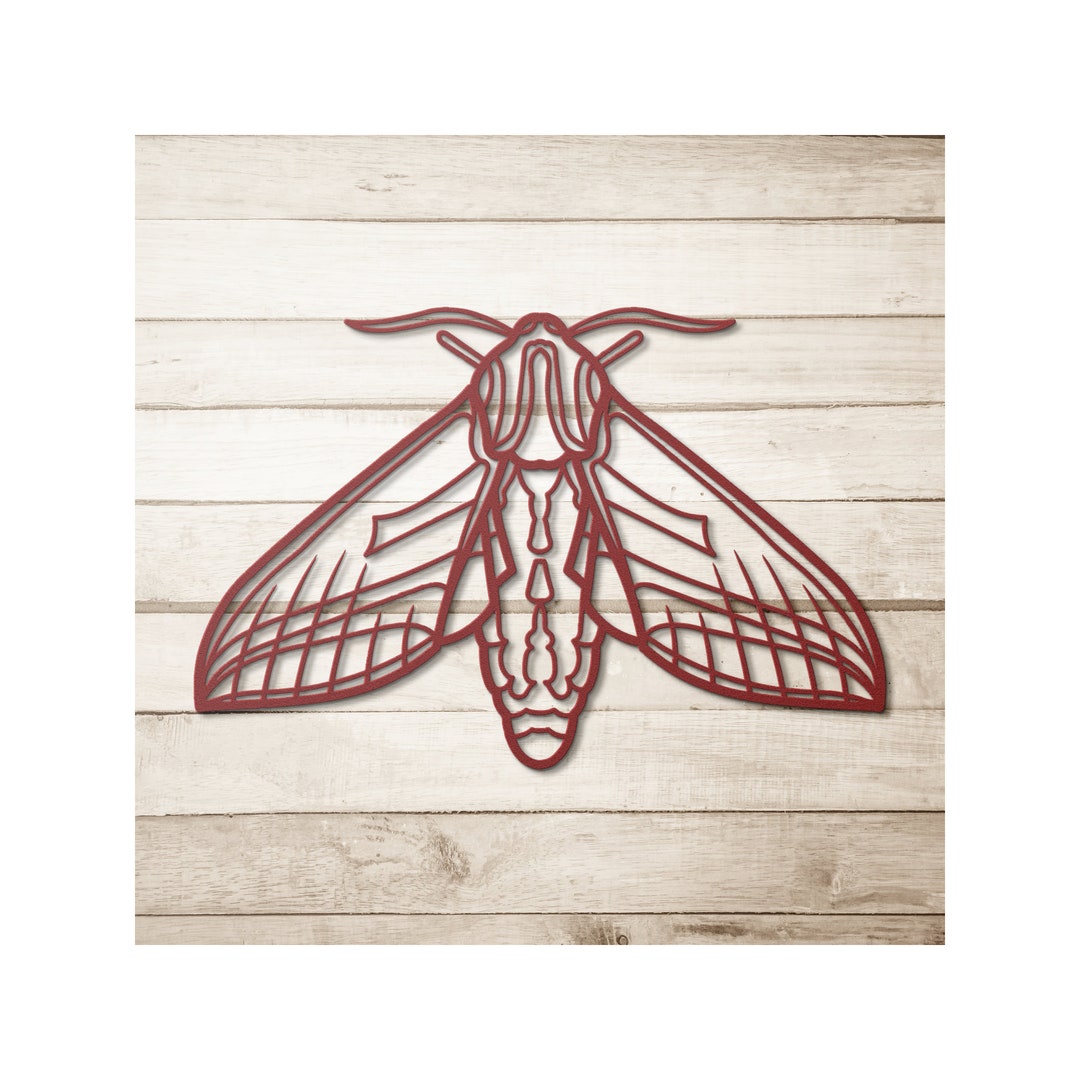 Moth Metal Wall Art, Gothic Metal Wall Art Decoration, Gothic Death's ...