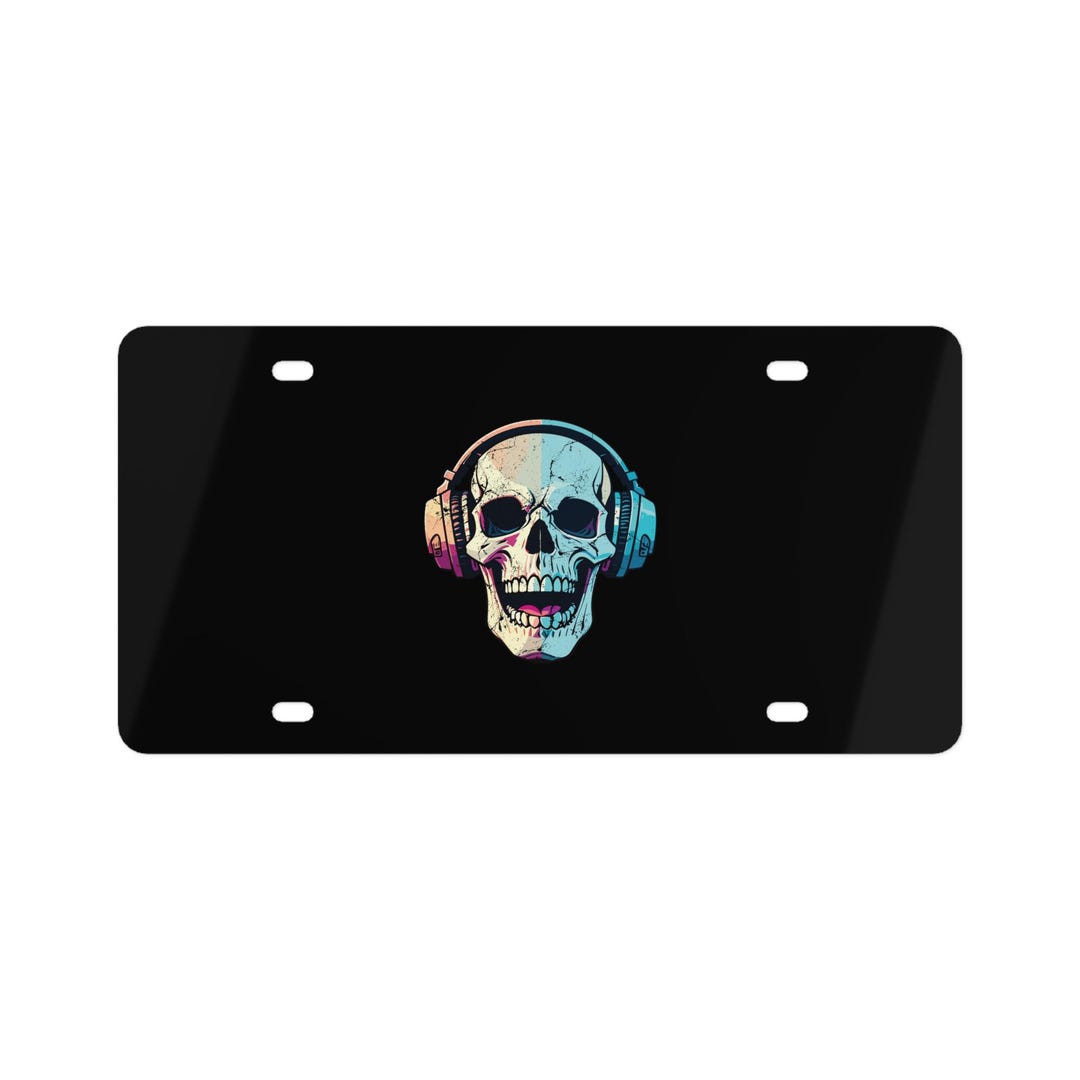 Skeleton Vanity License Plate, Goth Car Accessories, Gothic Car Front ...