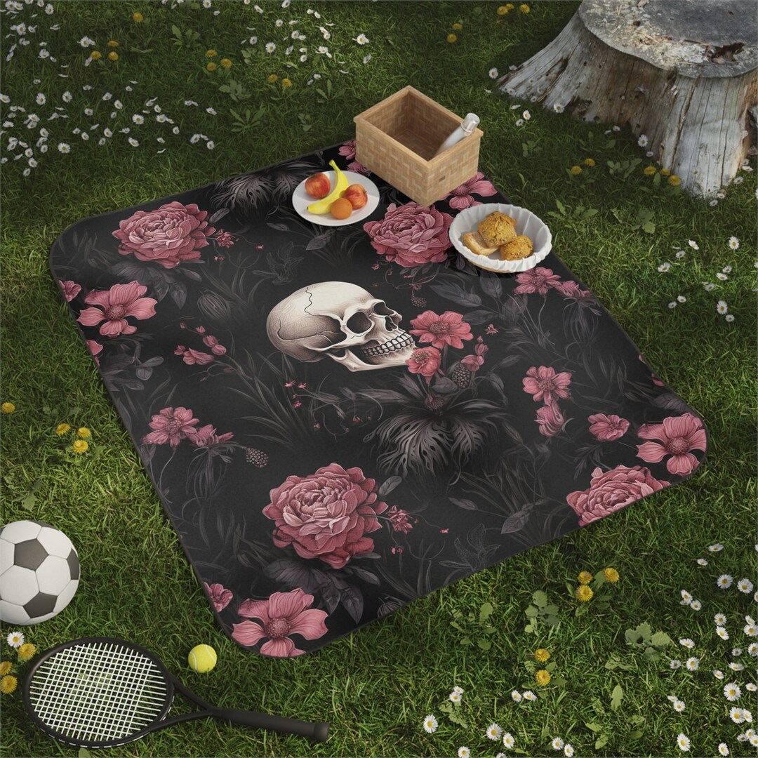 Gothic Picnic Blanket, Goth Picnic Blanket, Witchy Cottagecore Dark ...