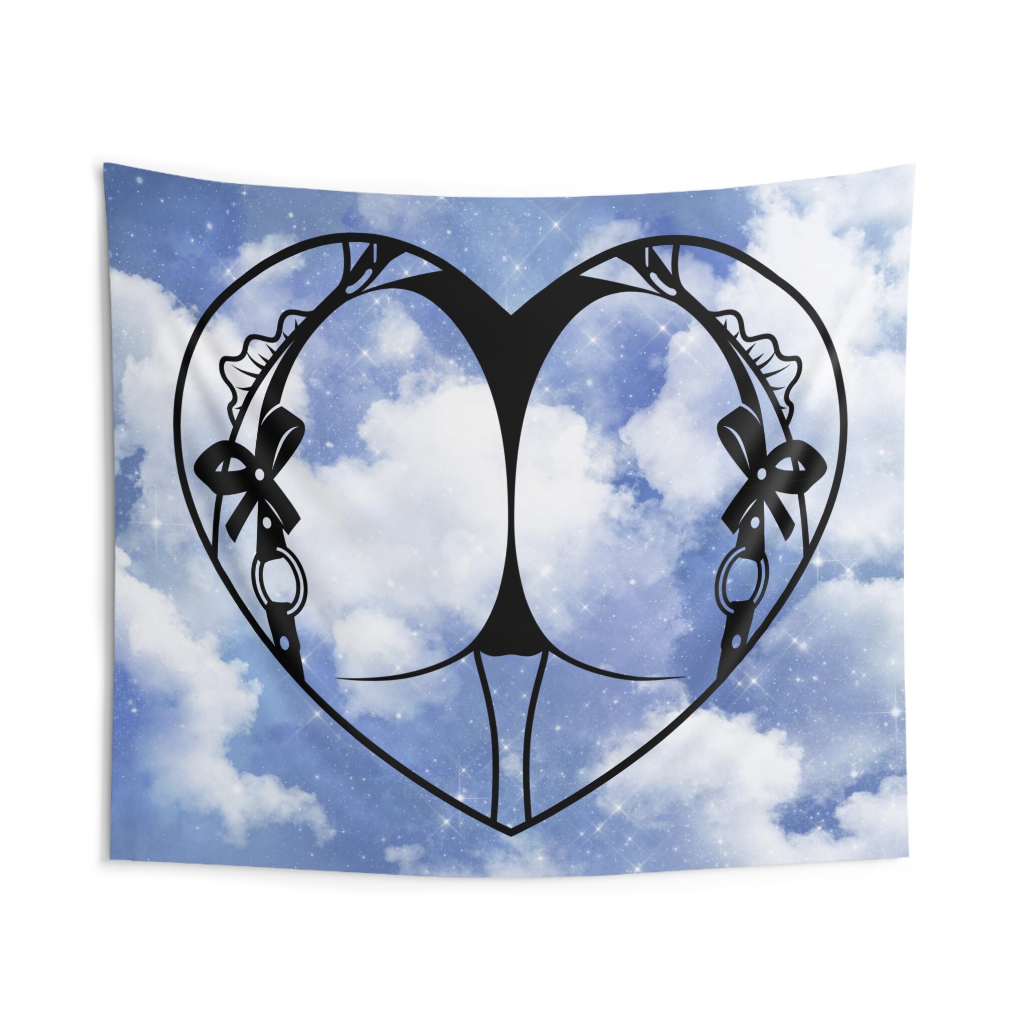 Kink Heart Flag Tapestry, Kink Bdsm Wall Art Kink Furniture, Erotica ...
