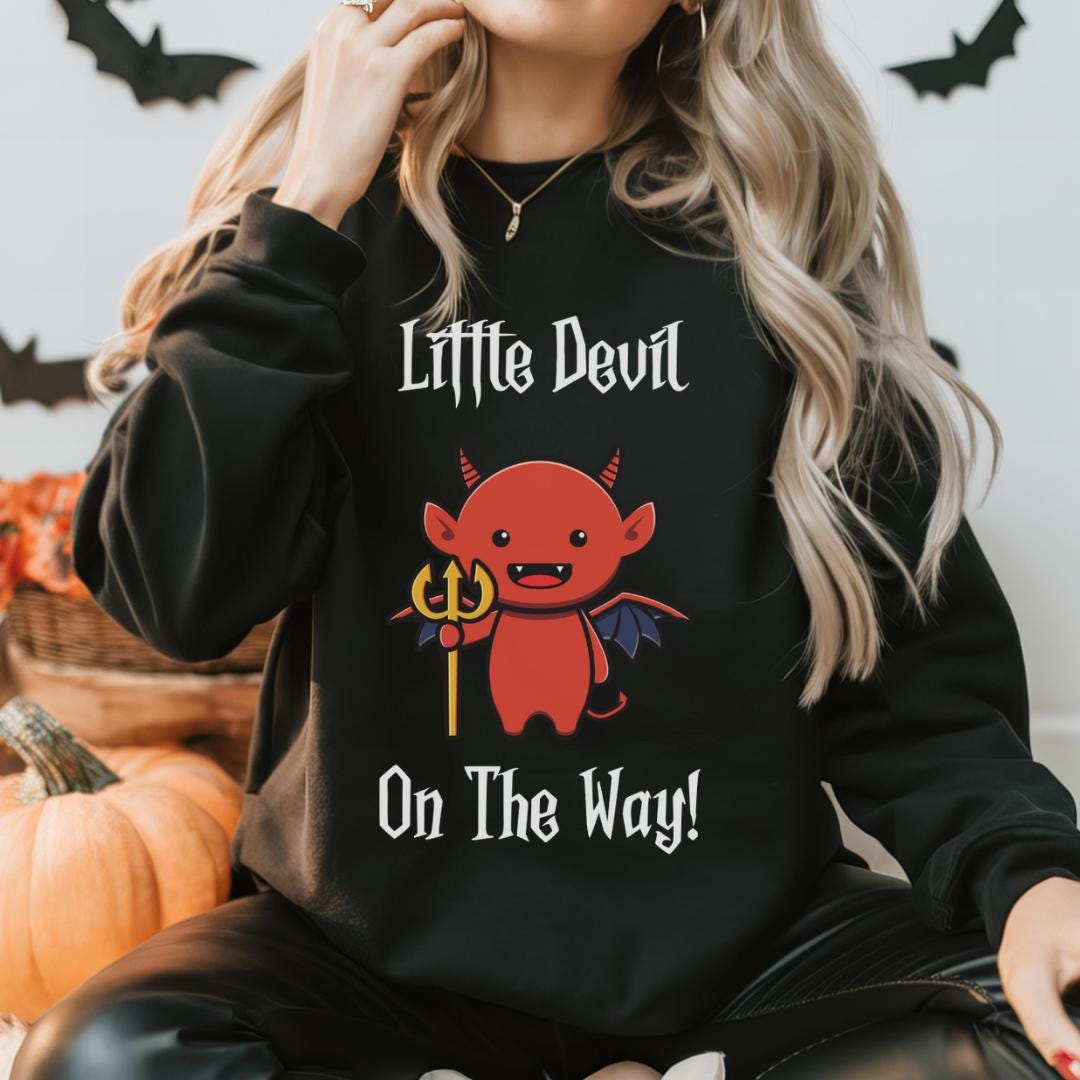 Goth Baby Halloween Announcement Crewneck, Fall Maternity Sweatshirt ...