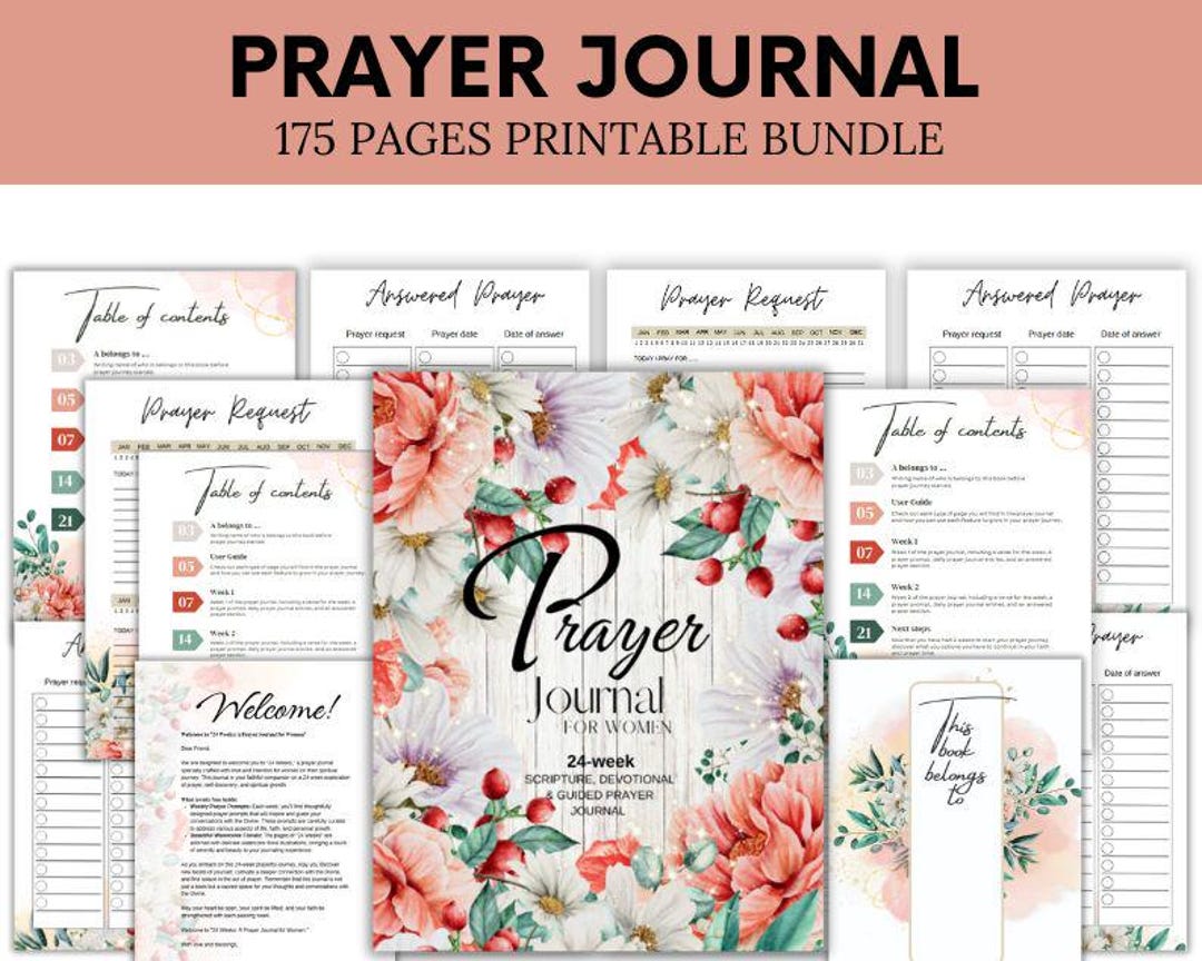 Prayer Journal Printable | Faith Planner PDF | Bible Study & Devotional ...