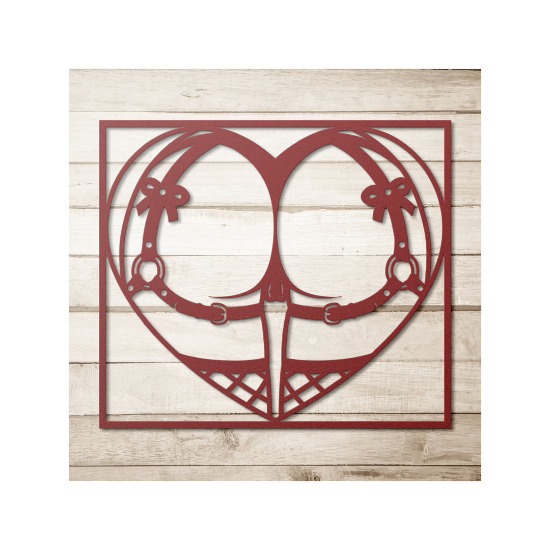 Heart Bdsm Kink Metal Wall Art, Feminine Body Positive Bdsm Punishment ...