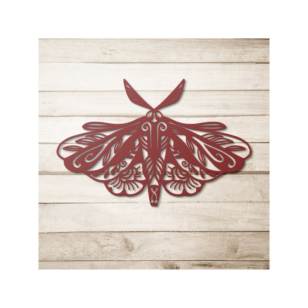 Moth Metal Wall Art, Gothic Metal Wall Art Decoration, Gothic Death's ...