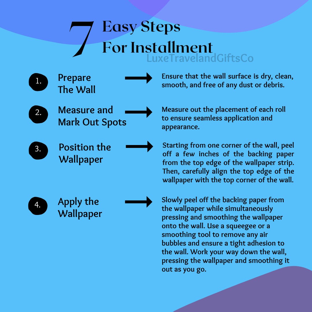 Blue Marble Wallpaper, Preppy Decor Abstract Wall Mural, Gothic Modern ...