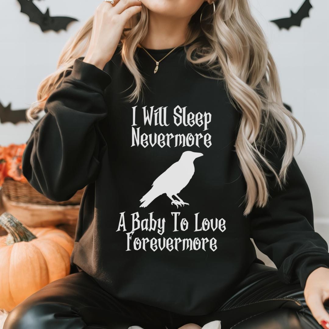 Goth Baby Halloween Announcement Crewneck, Fall Maternity Sweatshirt ...