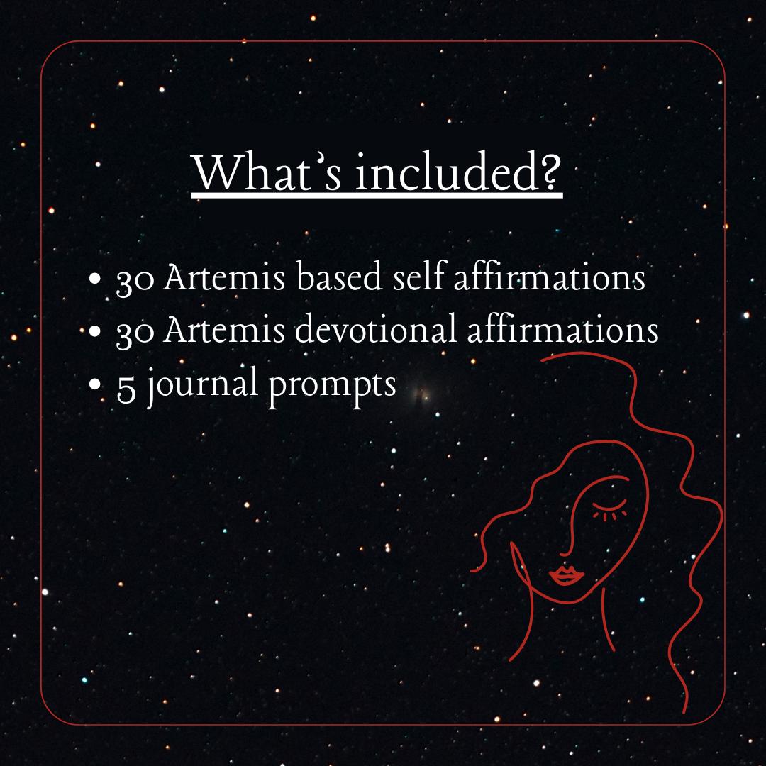 Artemis Printable Affirmations and Devotions Journal, Artemis Alter ...