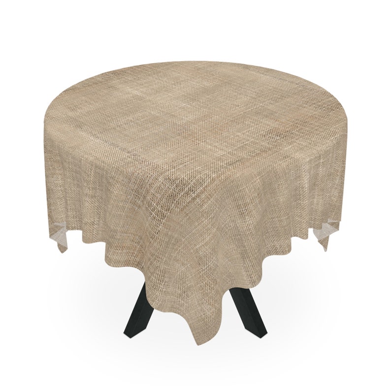 Tan Denim Tablecloth, Faux Denim Table Cloth, Textured Fabric Denim ...