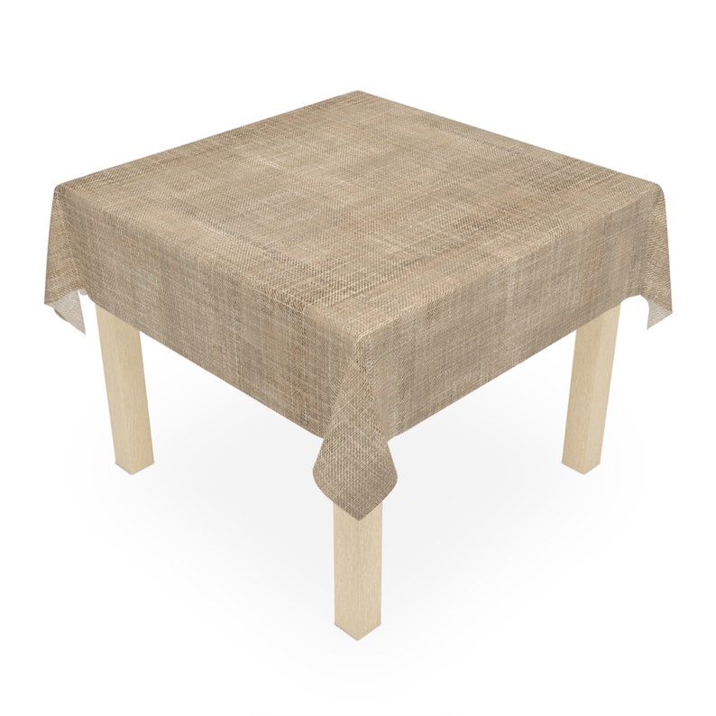 Tan Denim Tablecloth, Faux Denim Table Cloth, Textured Fabric Denim ...
