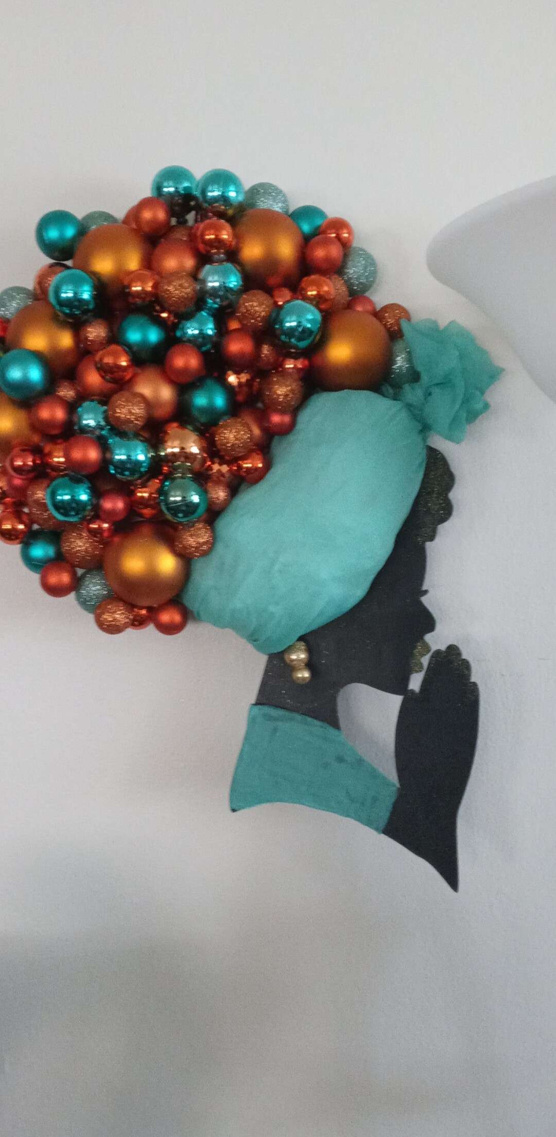Diva Wall Hangings. Mrs. Diva Orange and Aqua Color Wall Decor or Door ...