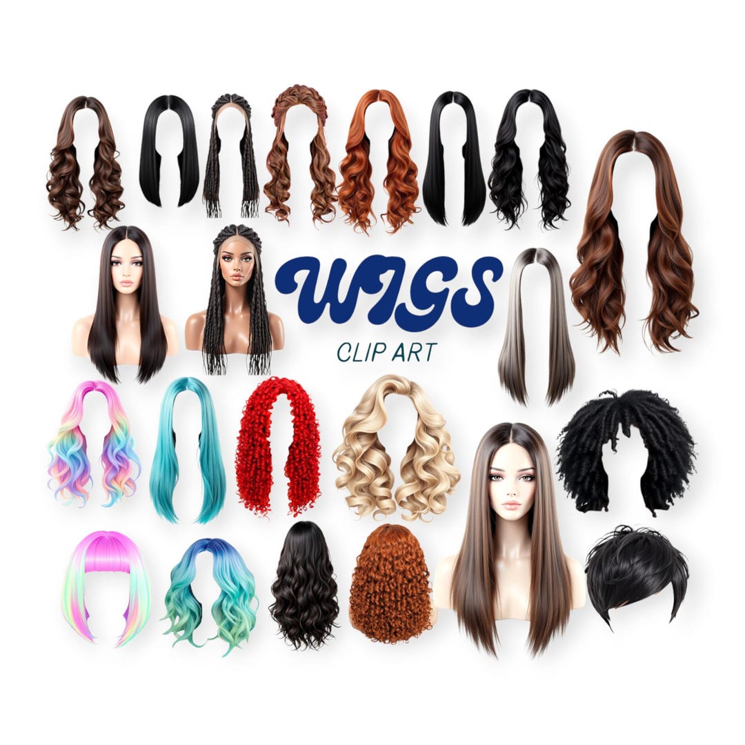 Wig PNG Clipart: Hair Salon Logo & Beauty Supply Graphics (digital ...