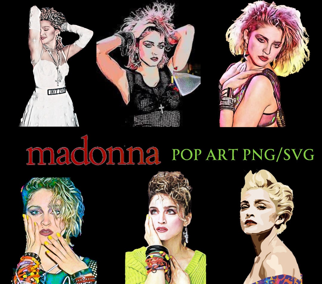 Madonna POP Art Pack PNG/SVG nur digitaler Download/Transparenter ...