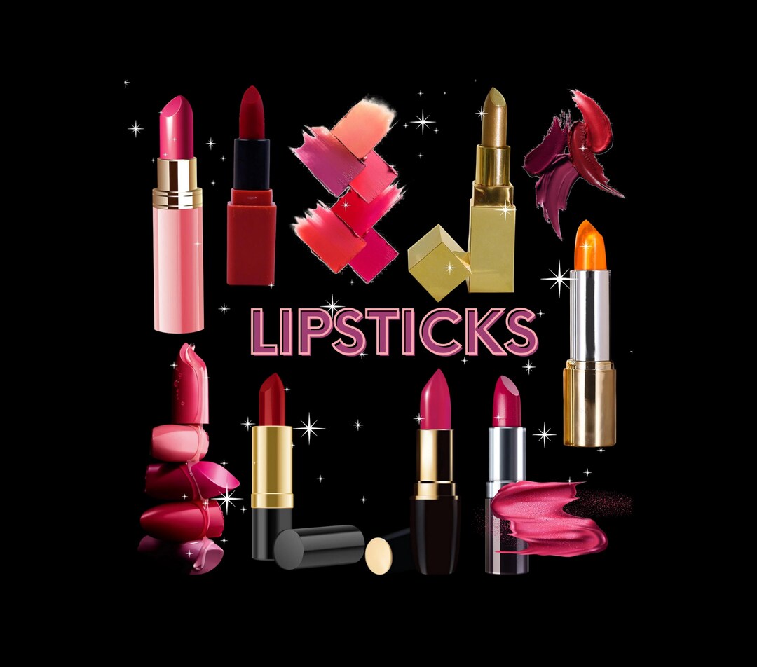 Lipstick Clip Art: Cosmetics Makeup Bundle (PNG Digital Download) - Etsy