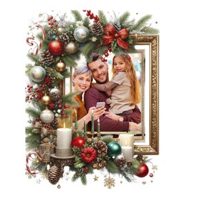Christmas Frame Clip Art: Holiday PNG Frames (digital Download) - Etsy