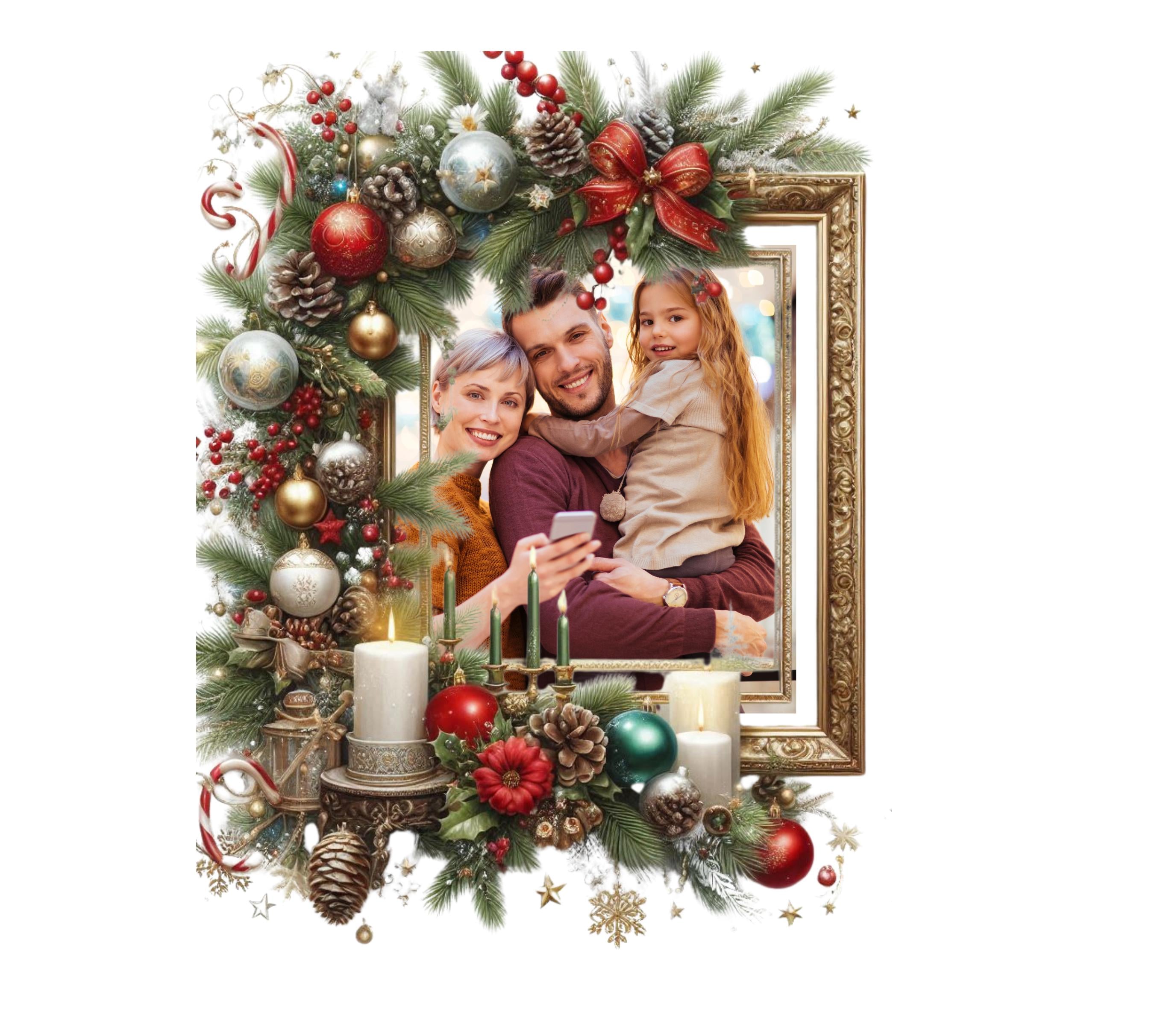Christmas Frame Clip Art: Holiday PNG Frames (digital Download) - Etsy