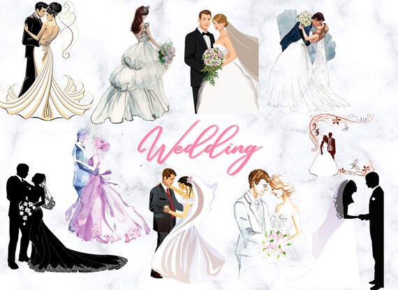 Wedding Couples PNG Digital Download Only/transparent - Etsy